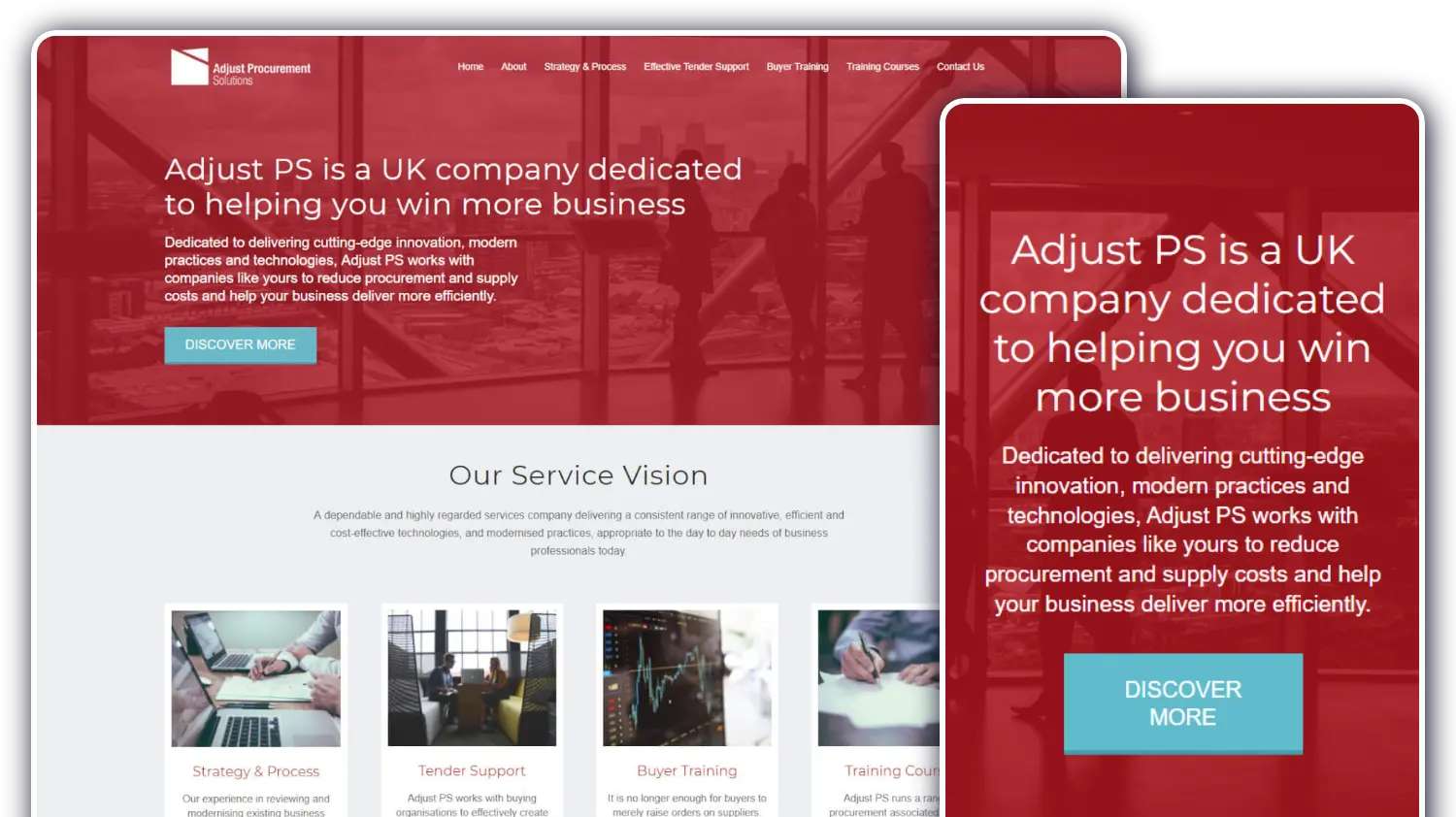 Website for Business Procurement Solutions company in Somerset