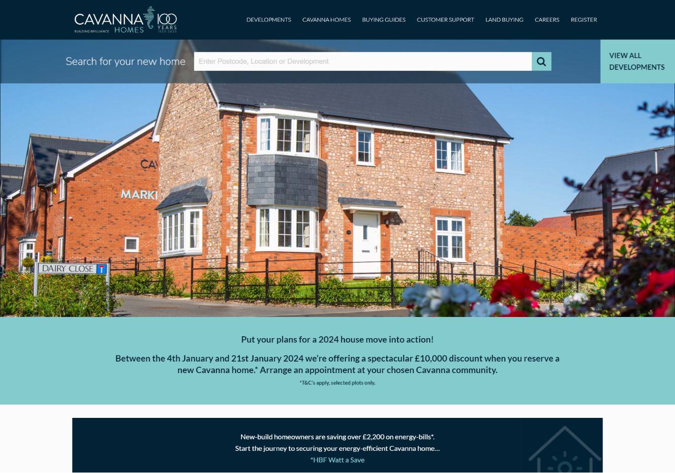 Responsive Website for the largest independent House builder