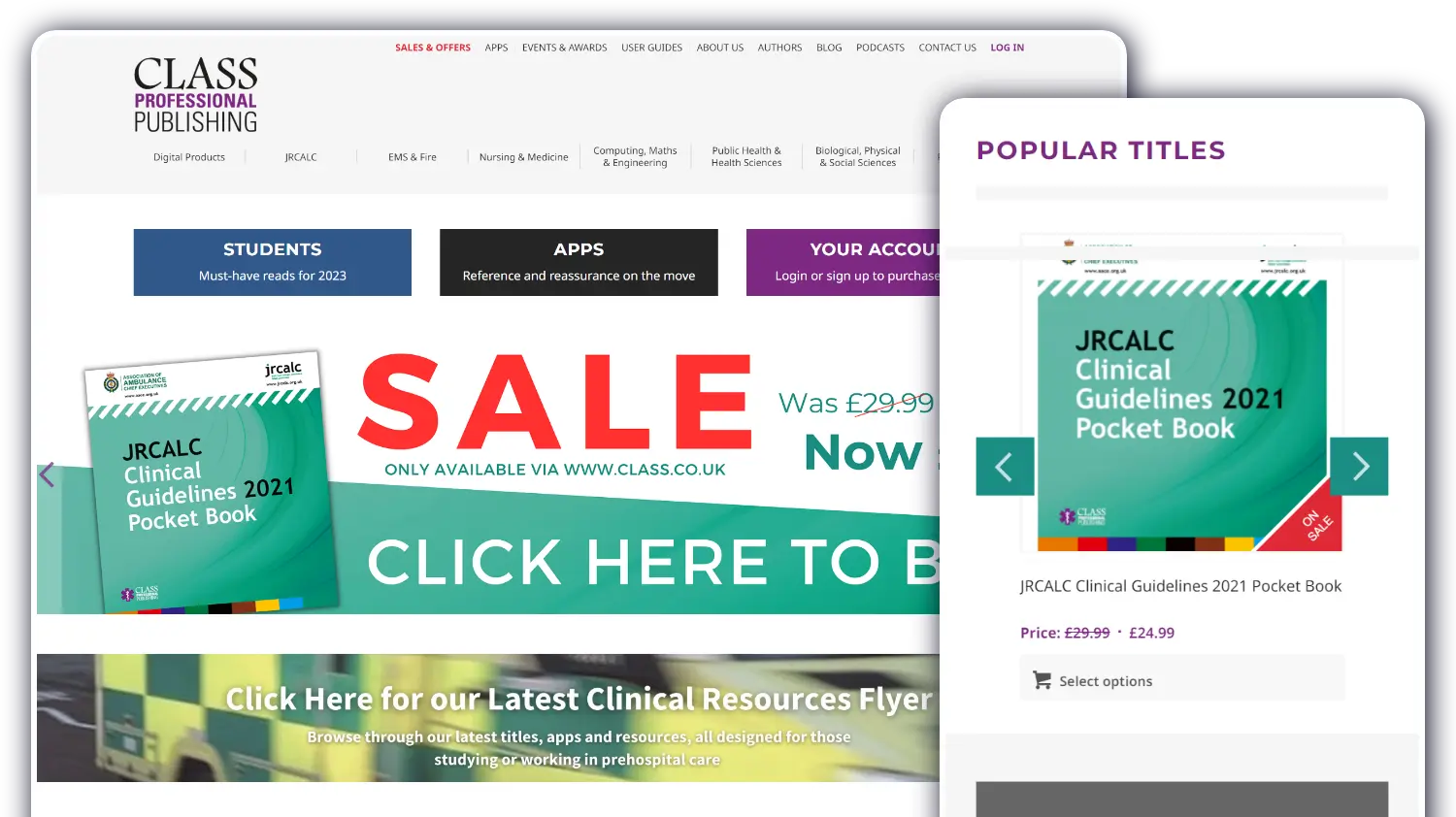 Responsive Ecommerce Website for Somerset book publisher