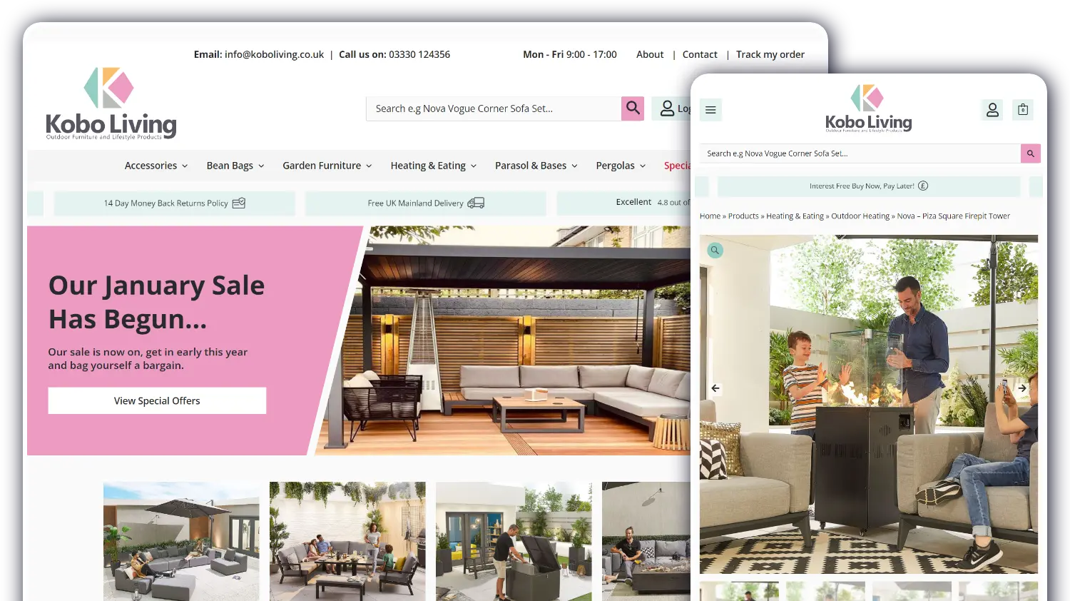 Kobo Living - New Ecommerce Website - Blaze Concepts