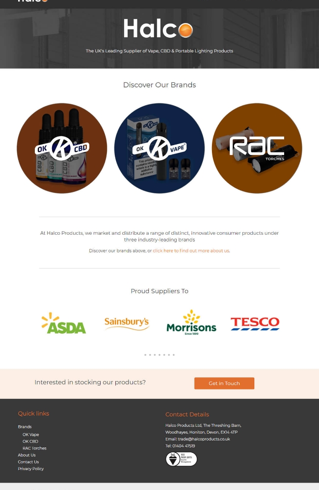 New website build for local industry-leading distributor - Halco Products
